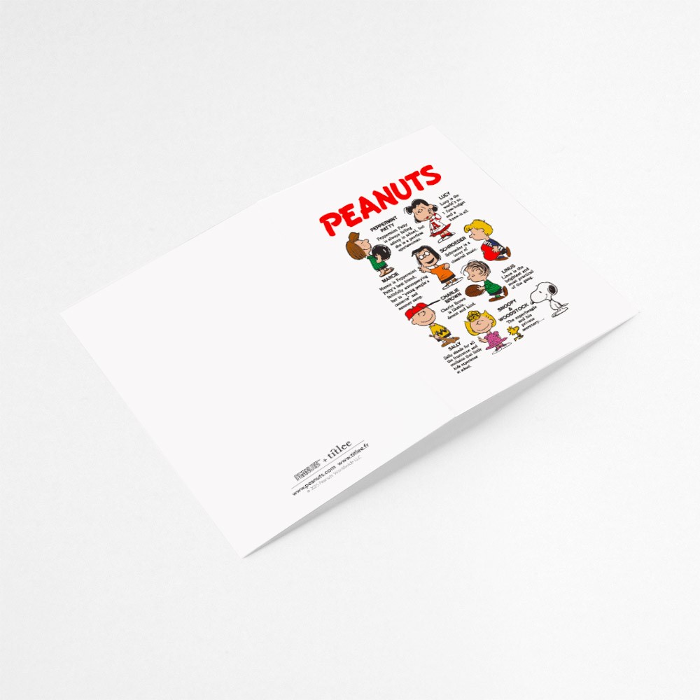 Double postcard Snoopy "Persistence 1" with envelope and sticker - Peanuts x Titlee