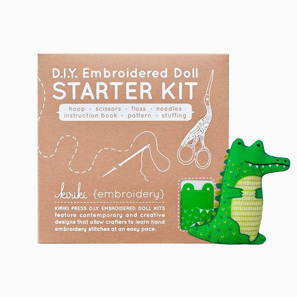 Alligator DIY embroidered doll starter kit